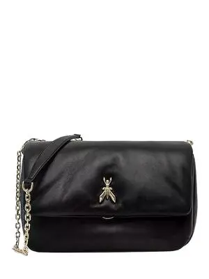 Patrizia Pepe Bee-embellished Shoulder Bag - Black