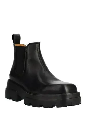 SUMMERY COPENHAGEN Elastic-panelled Lug-sole Boots - Black