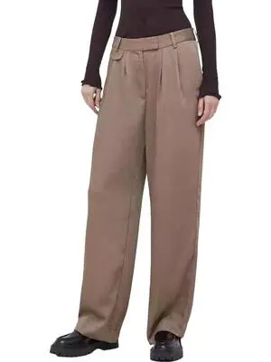 BRUUNS BAZAAR Pleated Wide-leg Trousers - Neutrals