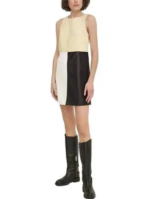 Sisley Colour-block Mini Dress - Neutrals