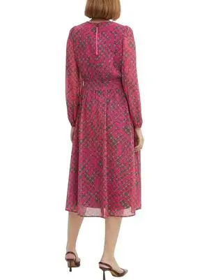 JOOP! Abstract-print Midi Dress - Pink