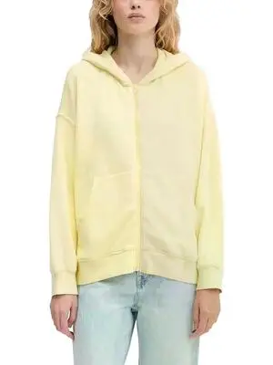 American Vintage Hooded Zip-up Top - Yellow