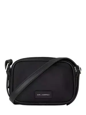 Karl Lagerfeld K/signature Logo-patch Crossbody Bag - Black