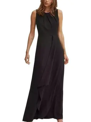 SANDRO FERRONE Pleated Maxi Dress - Black