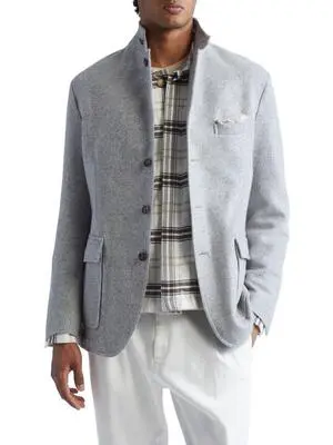 ELEVENTY Single-Breasted Cashmere & Silk Jacket