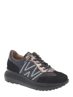 WONDERS Platform Sneaker - Nbk Black/grid.black/e.plomo