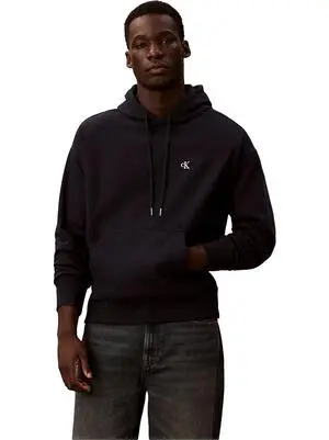 Calvin Klein Premium Terry Relaxed Monogram Fleece Hoodie - Dark Sapphire