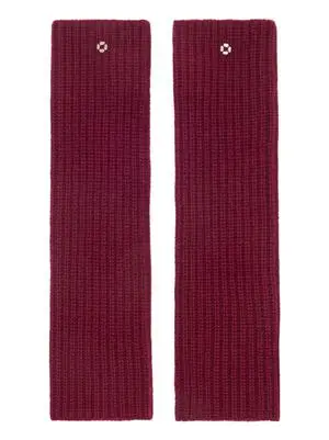 Maje Wool And Cashmere Mittens - Burgundy