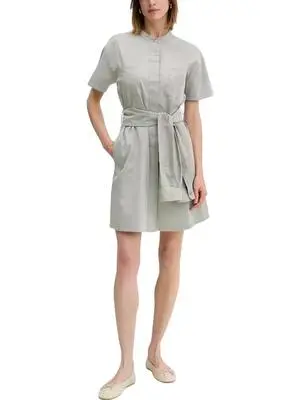 Emporio Armani Belted Mini Dress - Grey