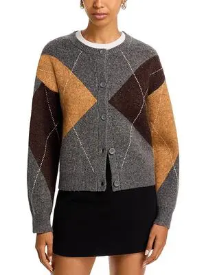 Steve Madden Argyle Cardigan Sweater - Multi