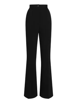 Dolce & Gabbana Flared Milano Rib Pants - Black