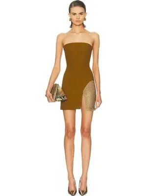 Attico Strapless Mini Dress - Military Green