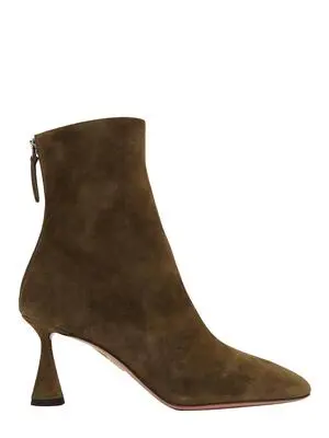 AQUAZZURA Amore 75 Bootie - Moss Green