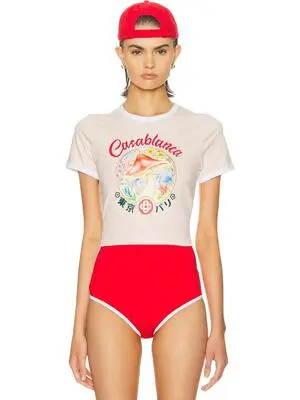 Casablanca Casablanca Baby Tee Mushroom Emblem