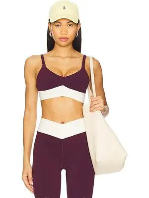 L*Space Unmatched Sports Bra In Purple - Plum & Cream