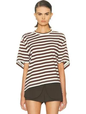 Monse Asymmetric Twisted T-shirt - Umber