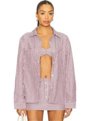 SNDYS Estelle Shirt - Cranberry Stripe