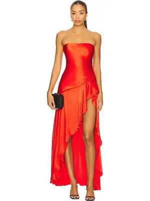 Bardot Lorenza Midi Dress - Fire Red