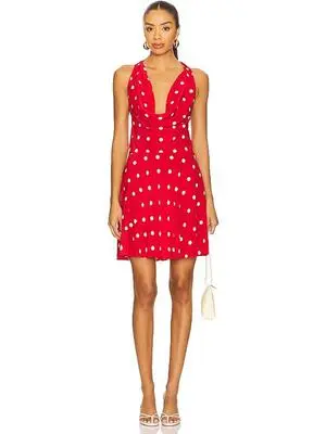 Majorelle Deanna Mini Dress - Cherry Red Polka Dot