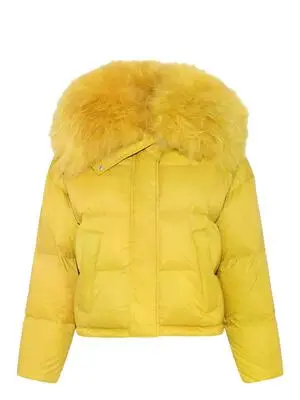 YVES SALOMON Down Jacket - Yellow