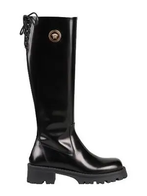 Versace Calfskin Boots - Black