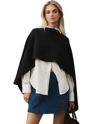 MARE MARE Knit Poncho Black