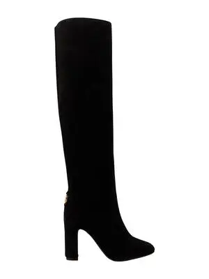 Dolce & Gabbana Suede Knee High Boots - Black