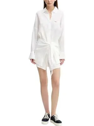 Melissa Odabash Sara Button-fastening Tie-waist Shirt Dress - White