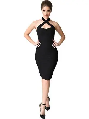 Unique Vintage Penelope Wiggle Dress - Black