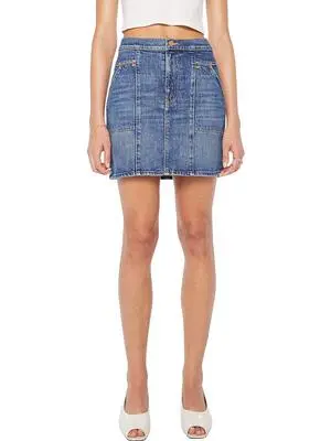 MOTHER The Riveter Denim Miniskirt