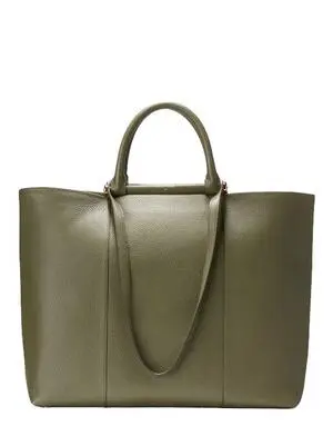 Cole Haan Leather Tote Handbag - Olive Night