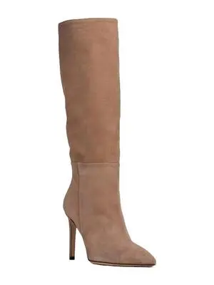 BEAUTIISOLES Yara Pointed Toe Knee High Boots - Beige
