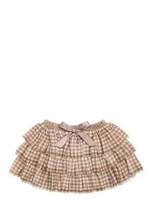 SWEET WINK Gingham Tulle Tiered Tutu - Multicolor