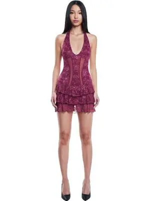 OW Eleanor Mini Dress - Burgundy