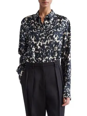 Altuzarra Chika Printed Silk Shirt - Tapioca Tortoise