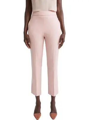 St. John Stretch Twill Crop Pants - Pink