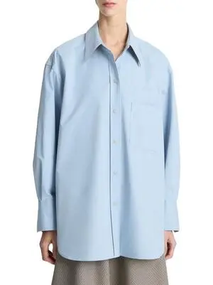 Vince Oversized Cotton Button-up Shirt - Amalfi