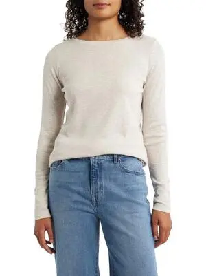 NIC+ZOE Boat Neck Top - Sugar Cookie