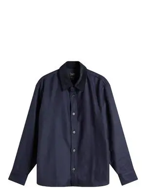 A.p.c. Bernado Wool Overshirt - Heather Marine