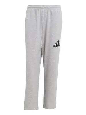 Adidas Essentials Wide Leg 3 Bar Logo Pant - Medium Grey Heather/black