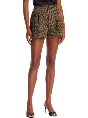 L'Agence Saige Safari Shorts - Tan Multi