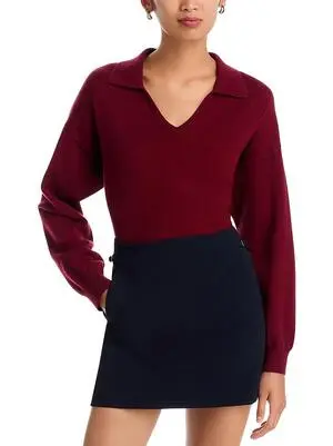 French Connection Sloane Collared Sweater - Cabernet