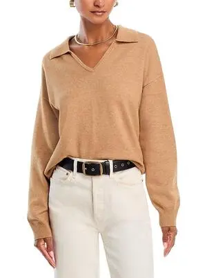 French Connection Sloane Collared Sweater - Camel Melange