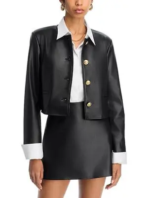 French Connection Dessa Faux Leather Jacket - Black