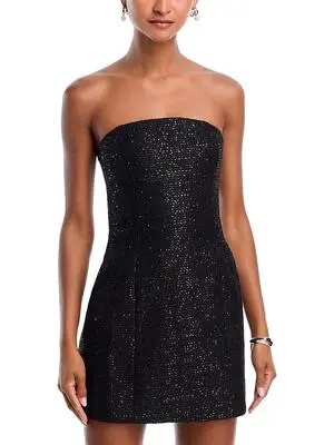 Bardot Karoline Boucle Mini Dress - Black