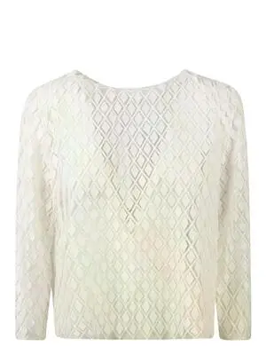 Max Mara Trento Diamond-pattern Lace Jacket - Neutrals