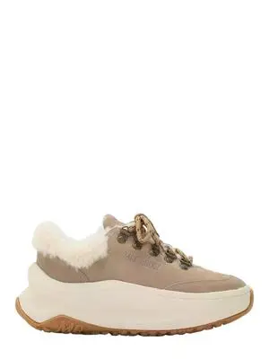 Moon Boot City Shearling Platform Sneakers - Neutrals