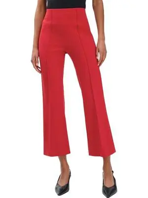 Rag & Bone Irina Ponte Kick Flare Trousers - Dark Cherry