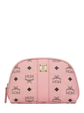 Mcm Visetos Cosmetic Pouch - Pink