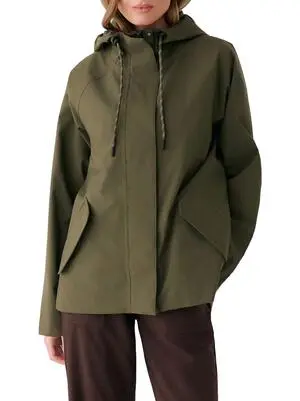 LOLE Lachine Oversize Rain Coat - Moss